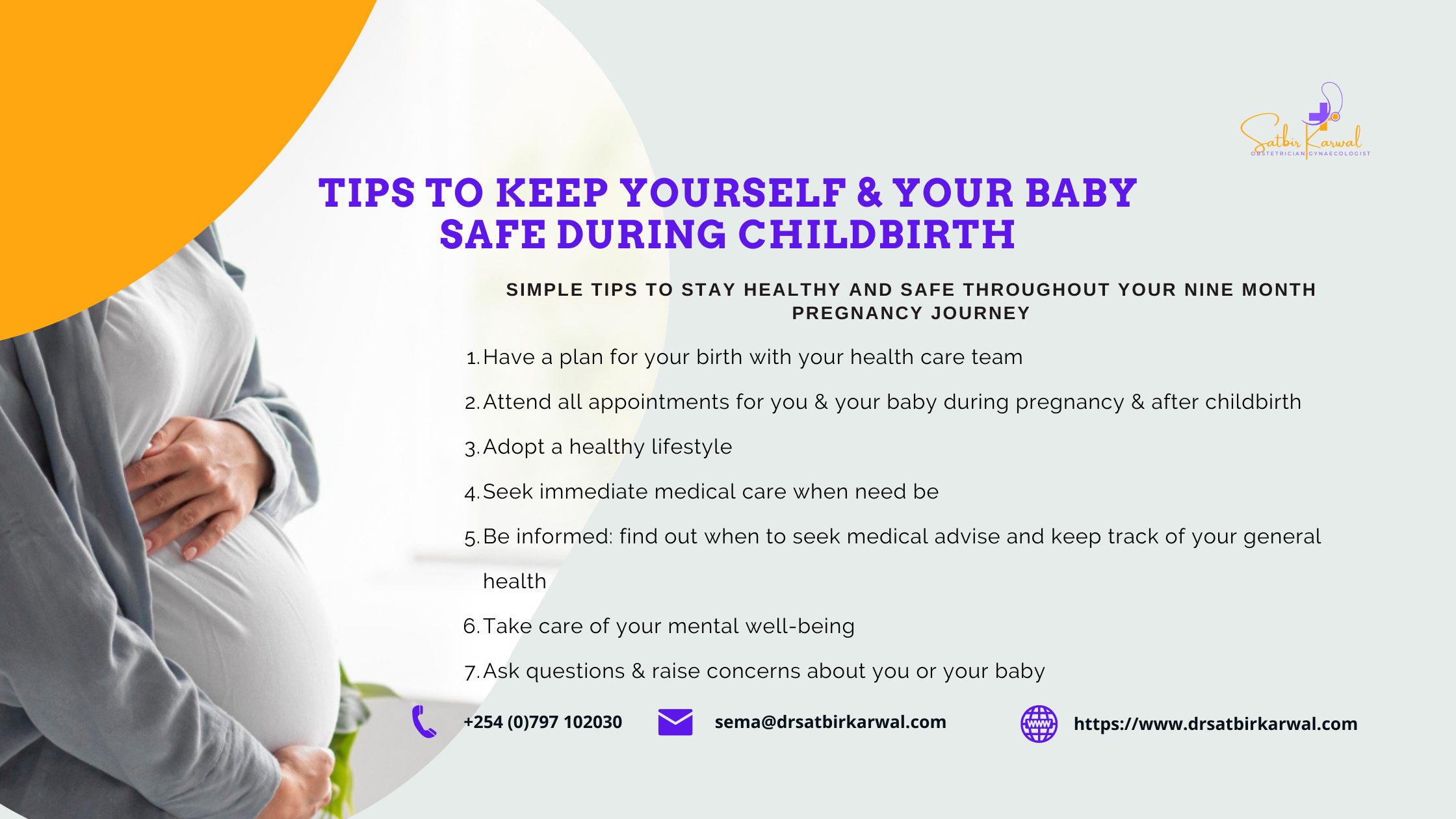Tips to Keep yourself and your baby safe during childbirth - Dr Satbir ...